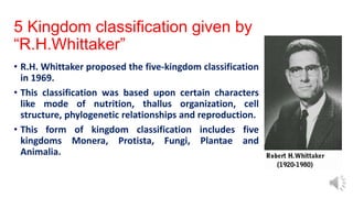 Five kingdom classification | PPTX