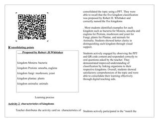 five kingdom classification by Robert H. whittaker | DOCX