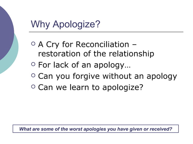 Five Languages Of Apology | PPT