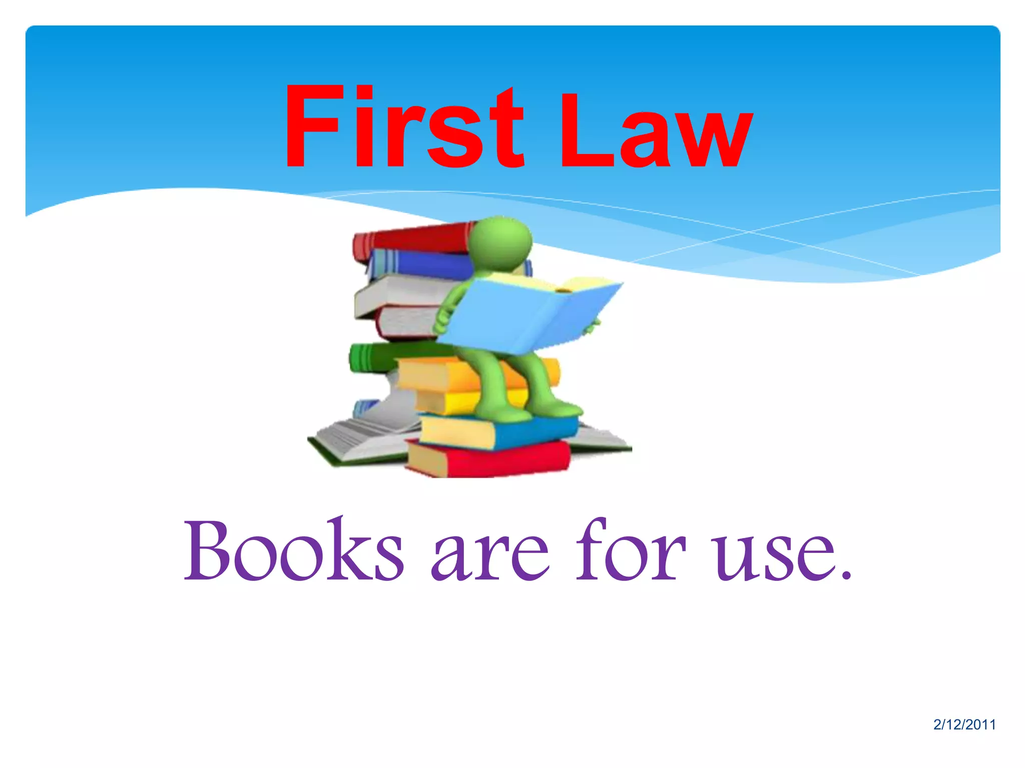 Five laws of Library Science By S R Raganathan | PPTX