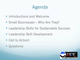 Five Leadership Skills For Small Business Leaders | PDF