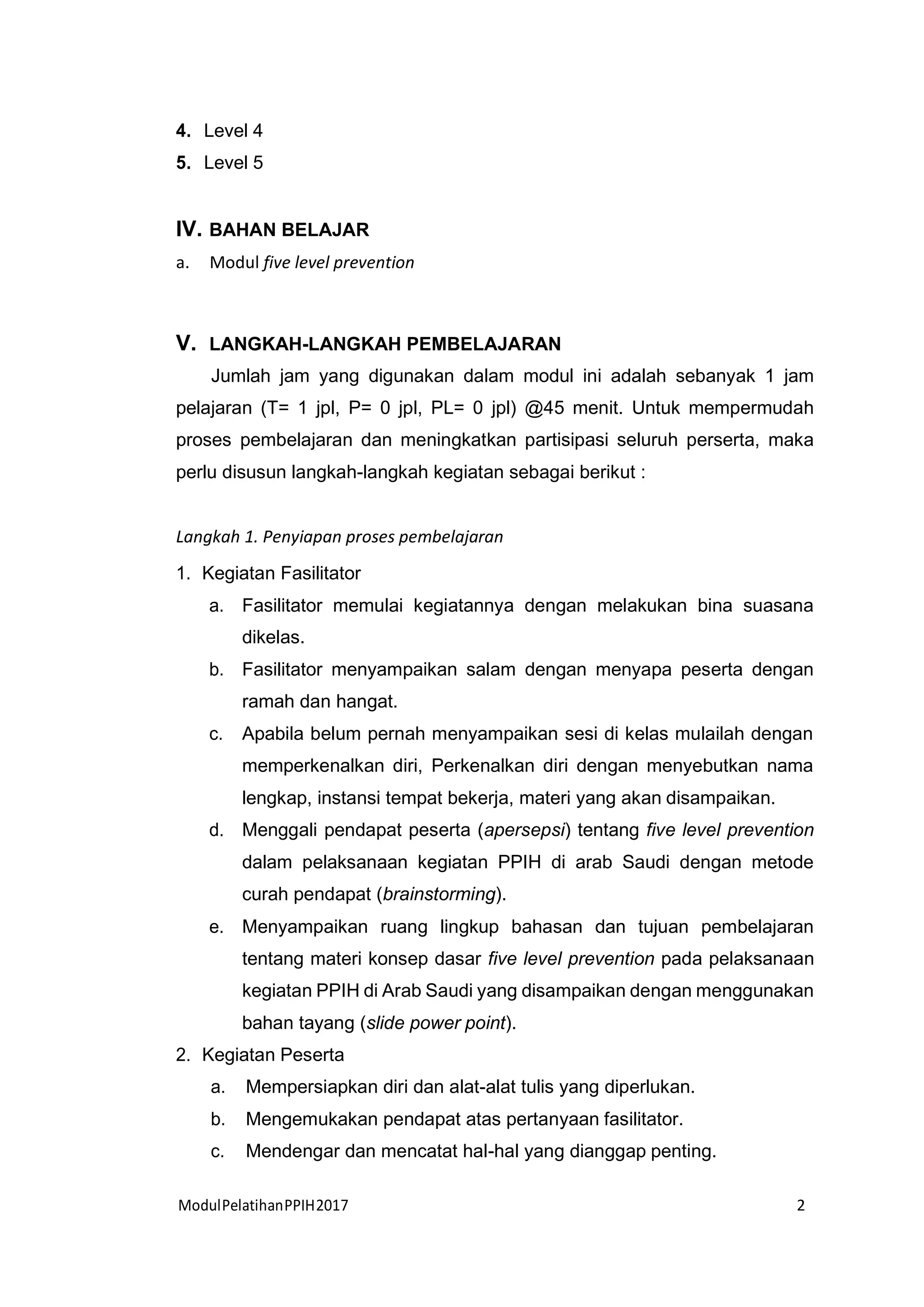 Five level prevention | PDF