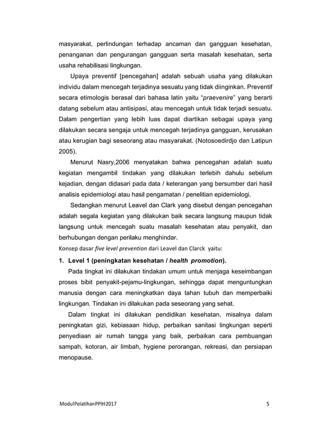 Five level prevention | PDF
