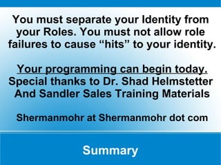 Five levels of self talk | PPT