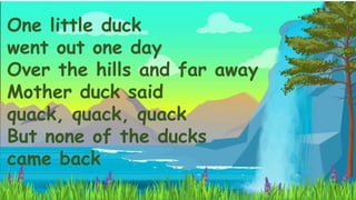 Five little ducks vocabulary | PPTX | Birds | Pets