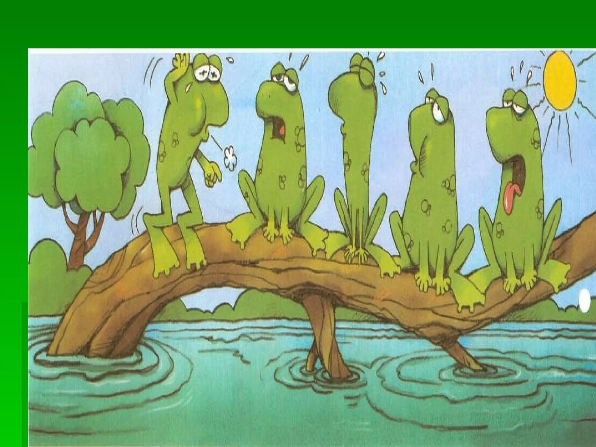Five little green frogs | PPT
