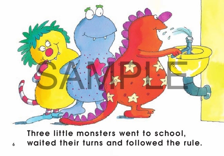 Five little monsters went to schoool