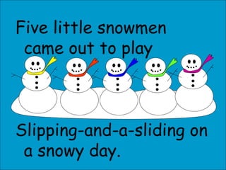 Five Little Snowman | PPT