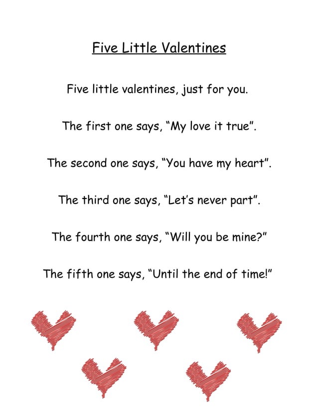 Five little valentines | PDF