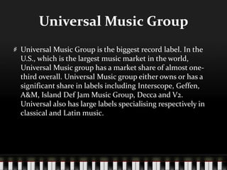 Five major labels | PPTX