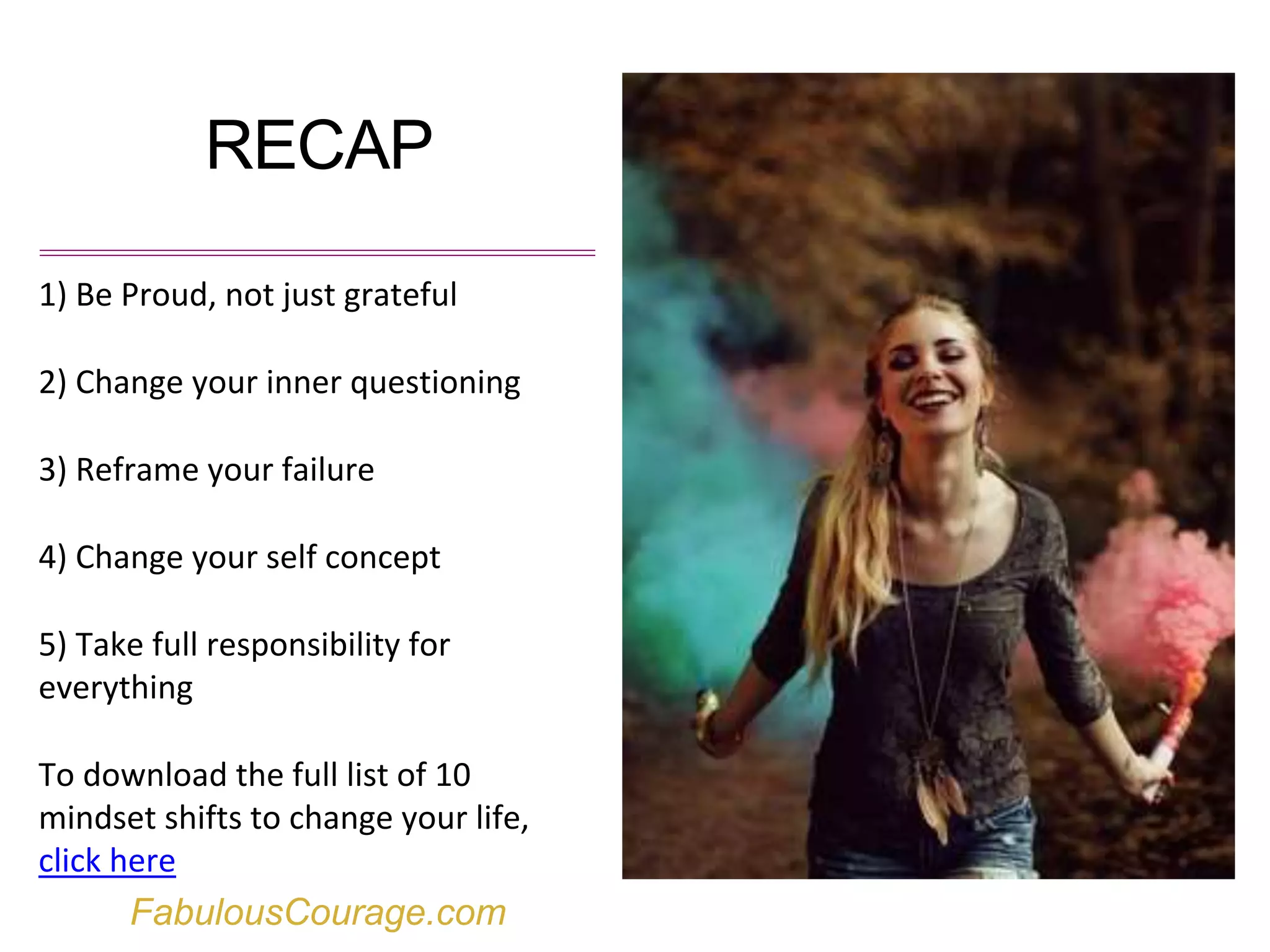 Five Mindset Shifts To Change Your Life | PPTX