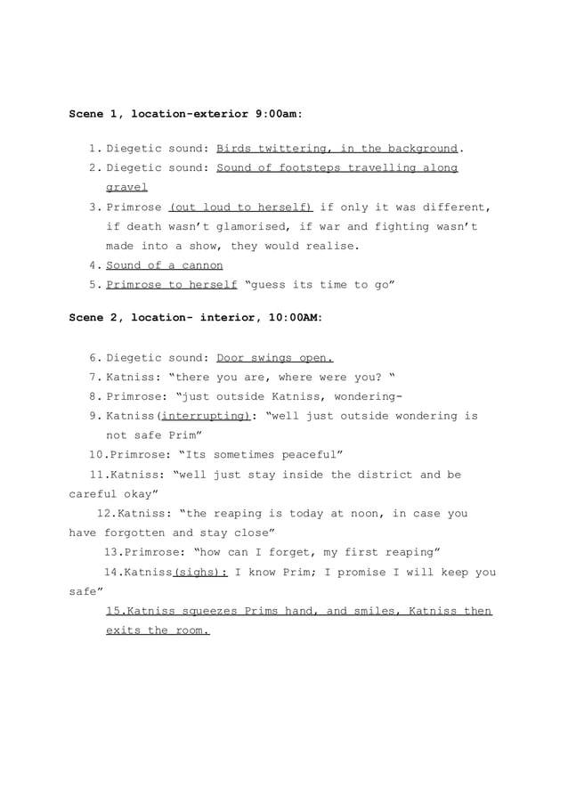 Five minuite script for primrose | PDF