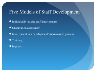 Five+models+of+staff+development | PPT
