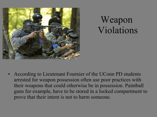 Five most common arrests @ u conn | PPT