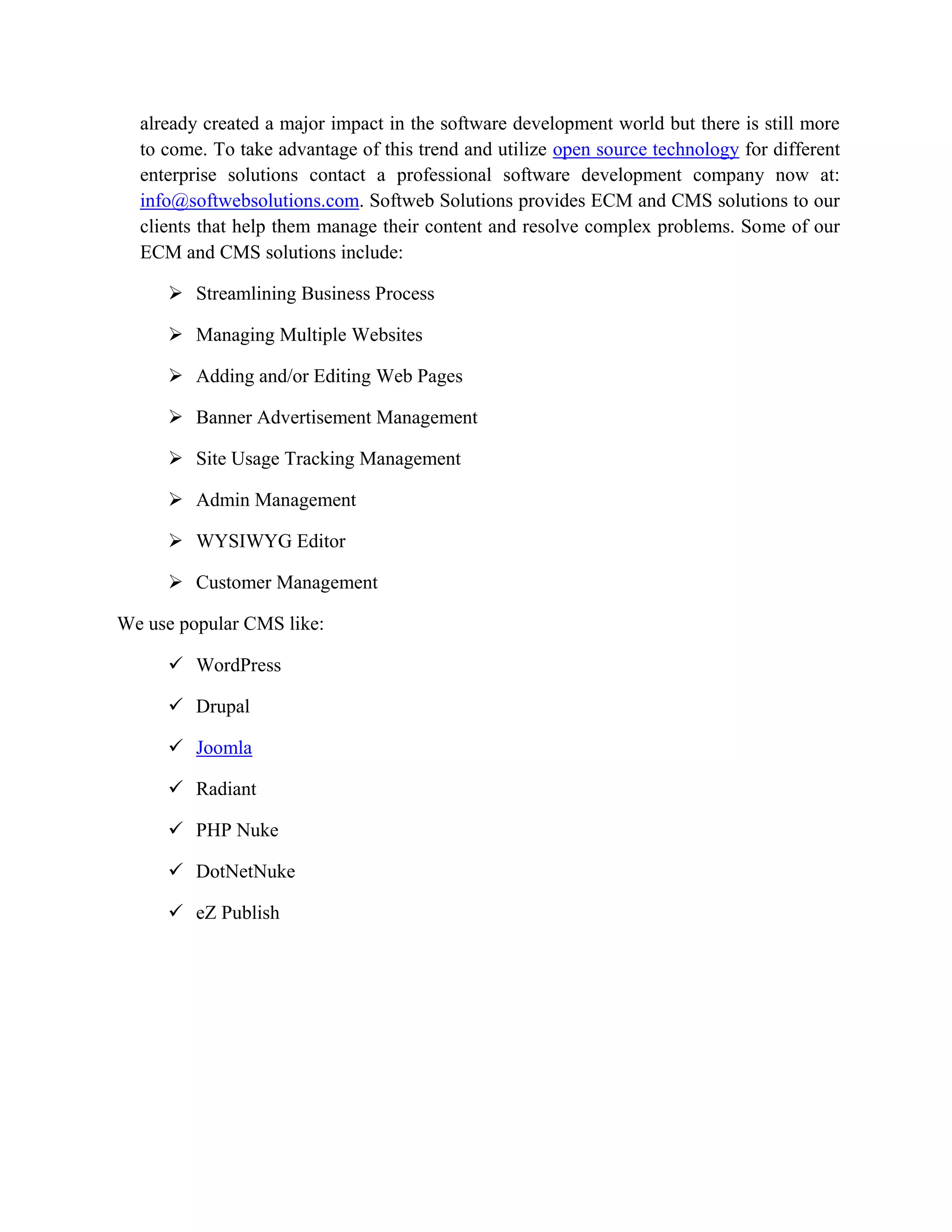 5 Most Popular Open Source Content Management Systems | DOCX