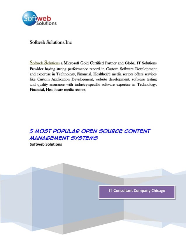 5 Most Popular Open Source Content Management Systems | DOCX