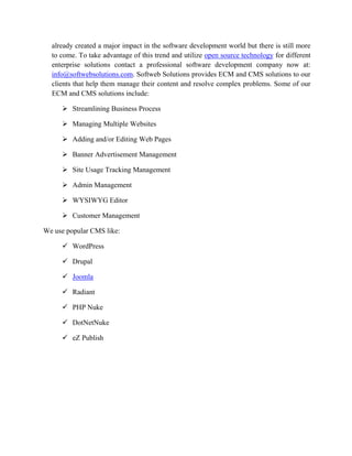 5 Most Popular Open Source Content Management Systems | DOCX