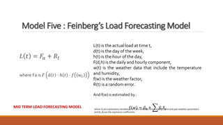 Five most used load forecasting models | PPTX