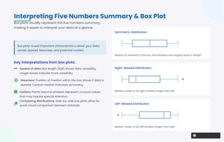 Five Numbers Summary – A Visual Guide to Descriptive Statistics | PDF