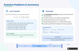 Five Numbers Summary – A Visual Guide to Descriptive Statistics | PDF