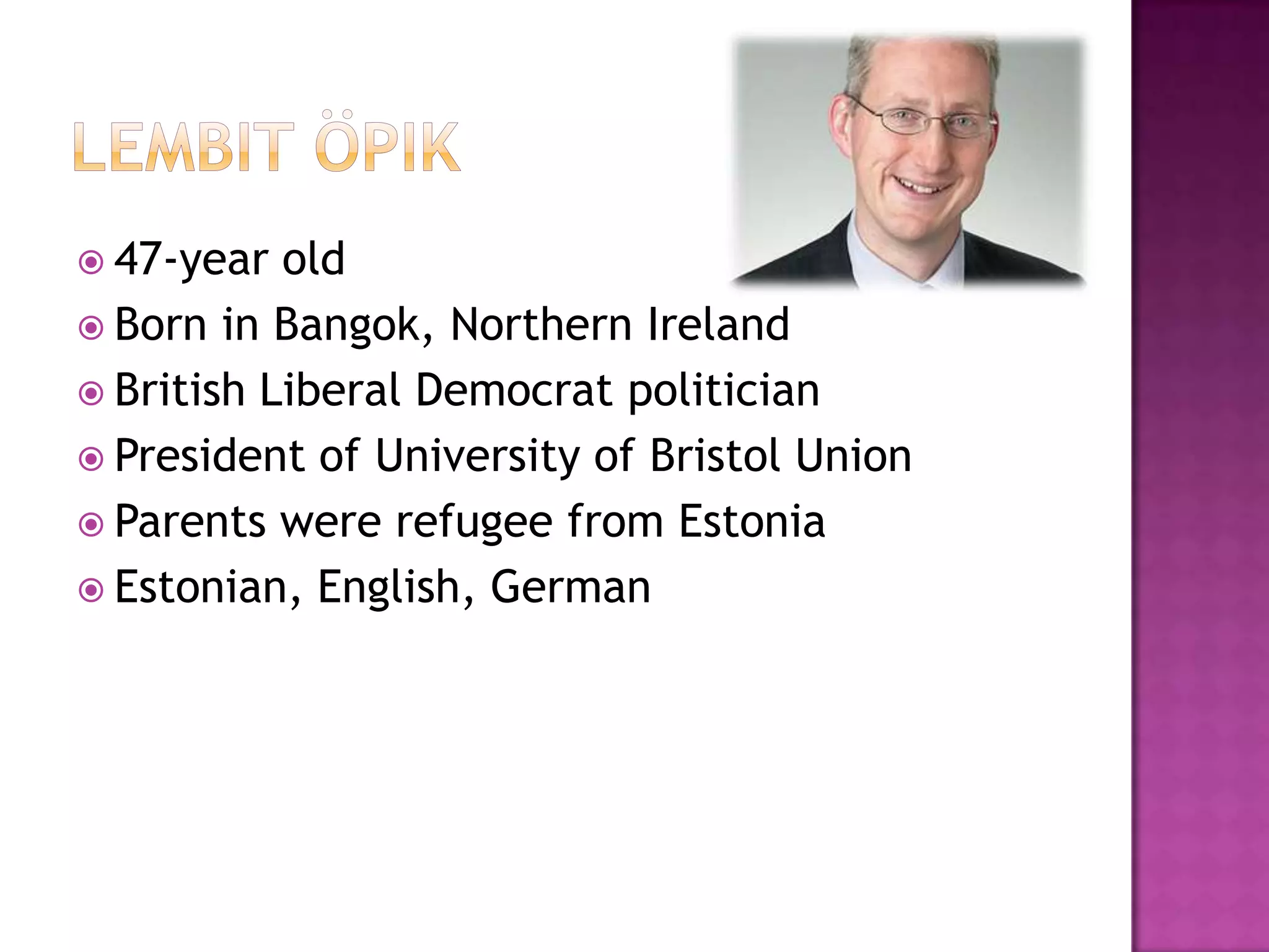 Five o’clock tea with famous estonians living in | PPTX