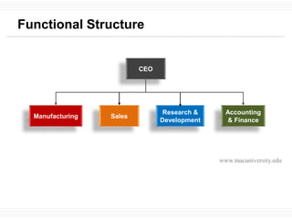 Five Organisational Structures | PPTX