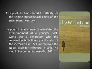 Five parts of waste land Poem. | PPT