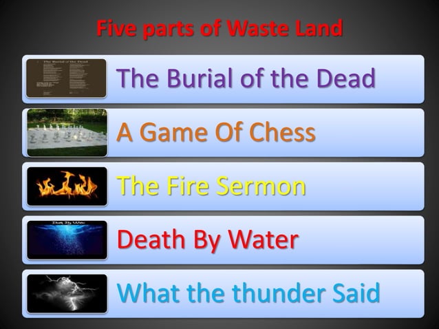 Five parts of waste land Poem. | PPT