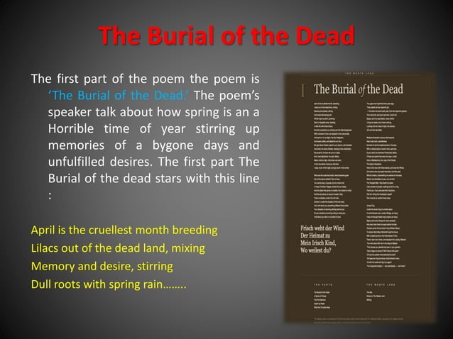 Five parts of waste land Poem. | PPT