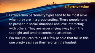 Five personality traits | PPTX
