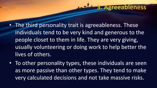 Five personality traits | PPTX