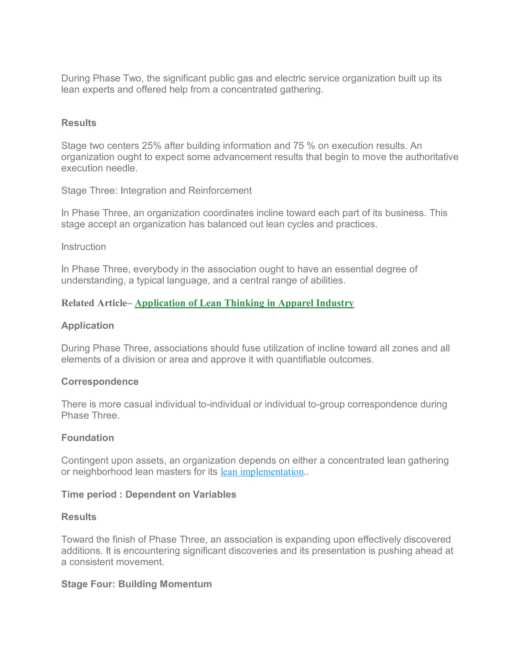 Five phases of lean roadmap | PDF