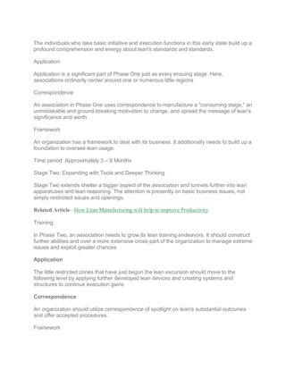 Five phases of lean roadmap | PDF