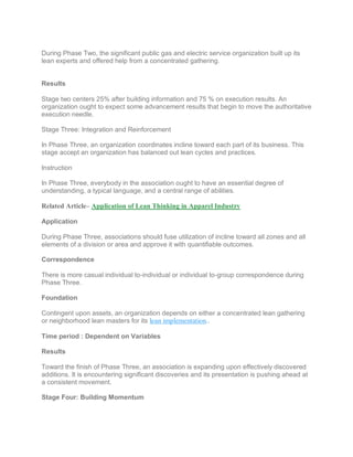 Five phases of lean roadmap | PDF