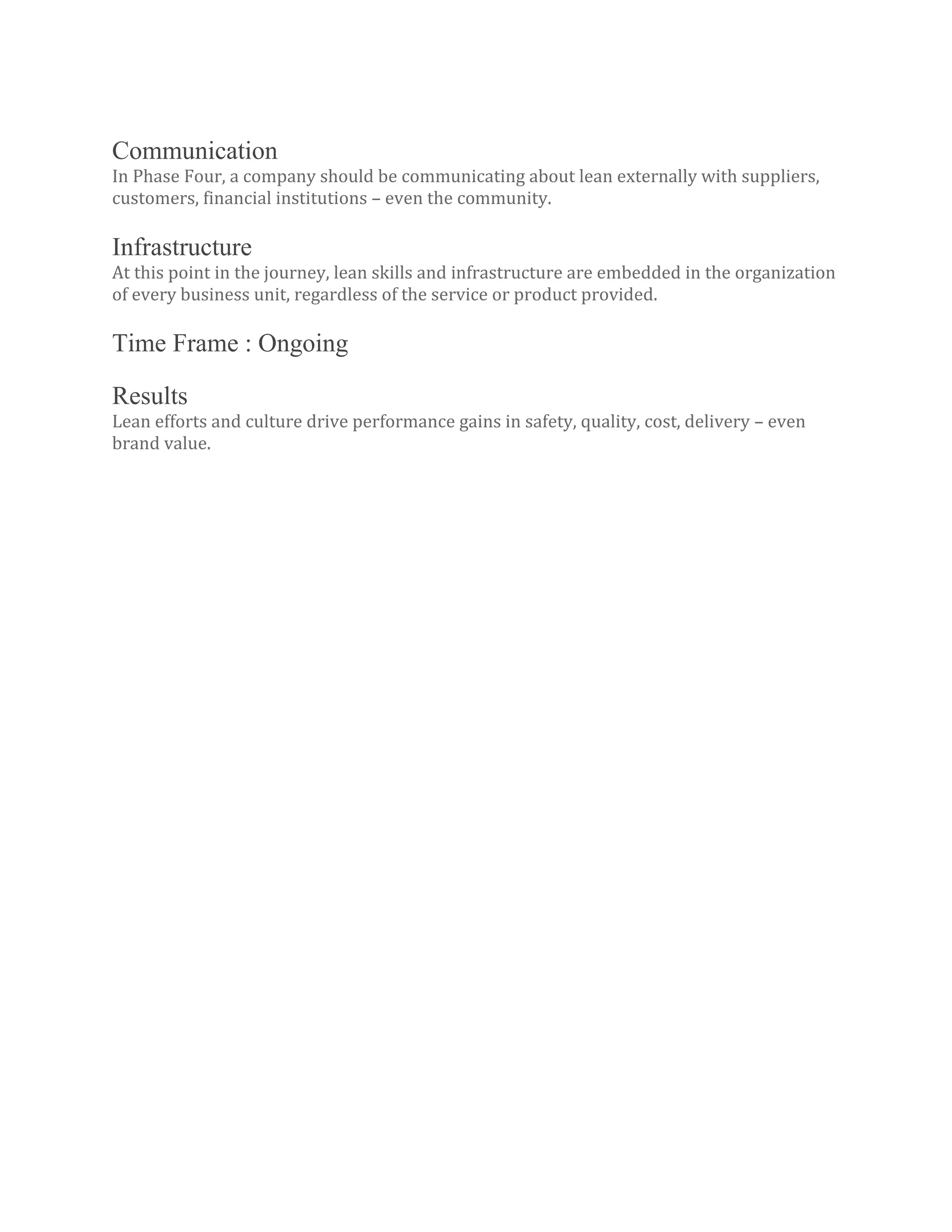 Five phases of lean roadmap | PDF