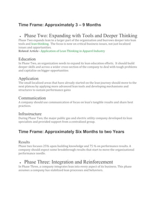 Five phases of lean roadmap | PDF