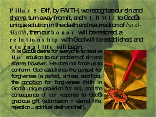 Five pillars of faith and truth | PPS