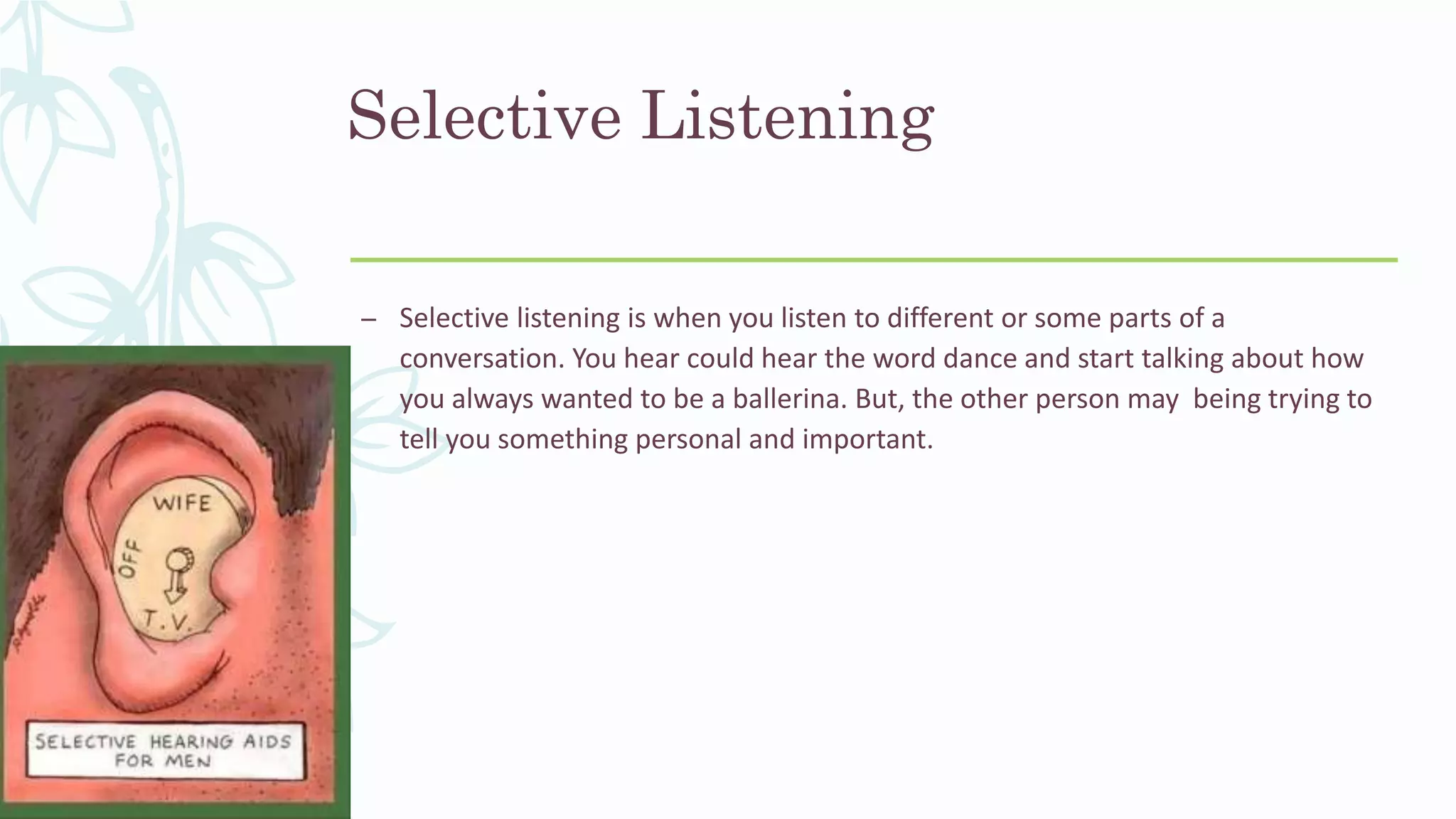 Five poor listening styles | PPTX