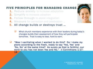 Five principles for helping your church adjust to change | PPT