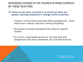 Five principles for helping your church adjust to change | PPT
