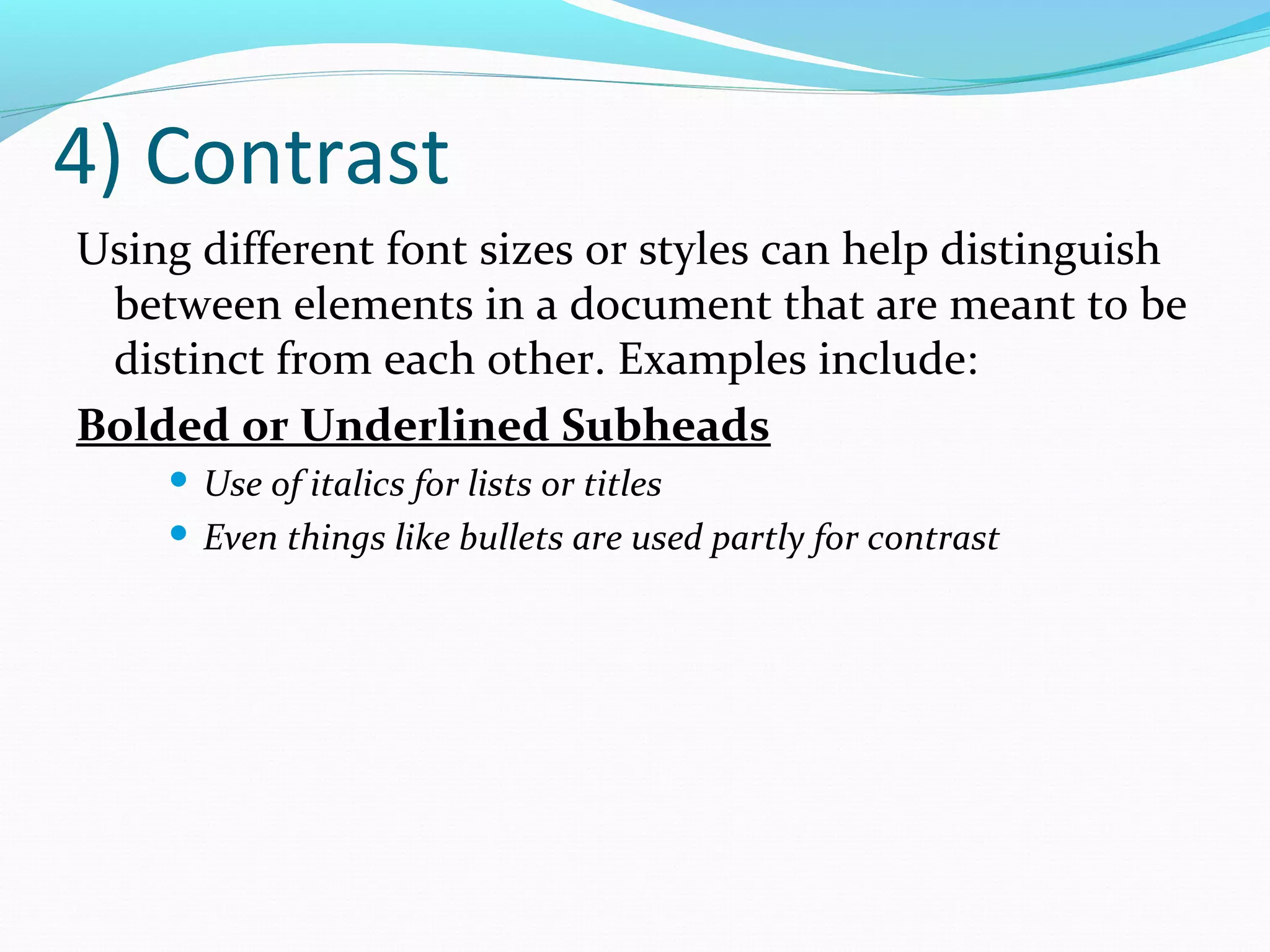 Five principles of document design | PPT