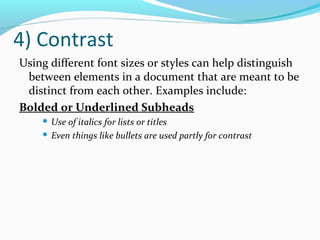 Five principles of document design | PPT