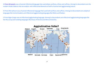 Five protolanguages and a mother tongue | PPT