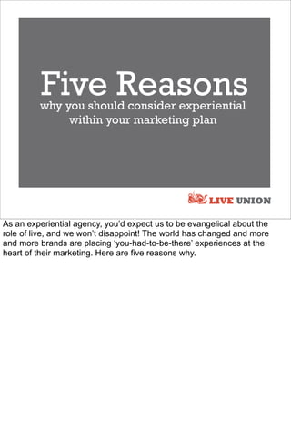 Five Reasons | PDF