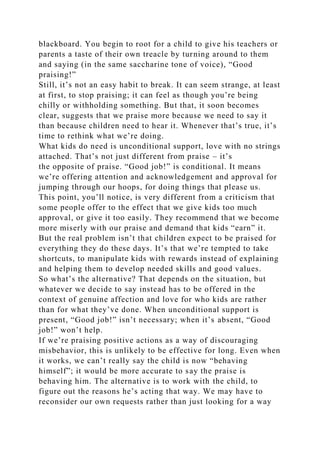 Five Reasons to Stop Saying Good Job!”By Alfie KohnNOTE An a.docx