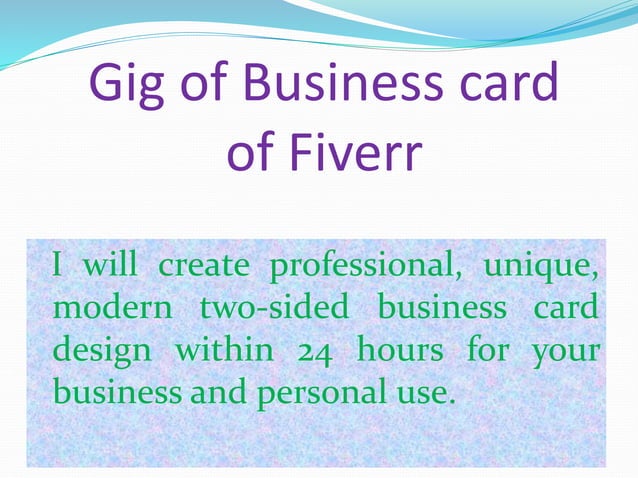 Rahim Fiverr gig presentation | PPT