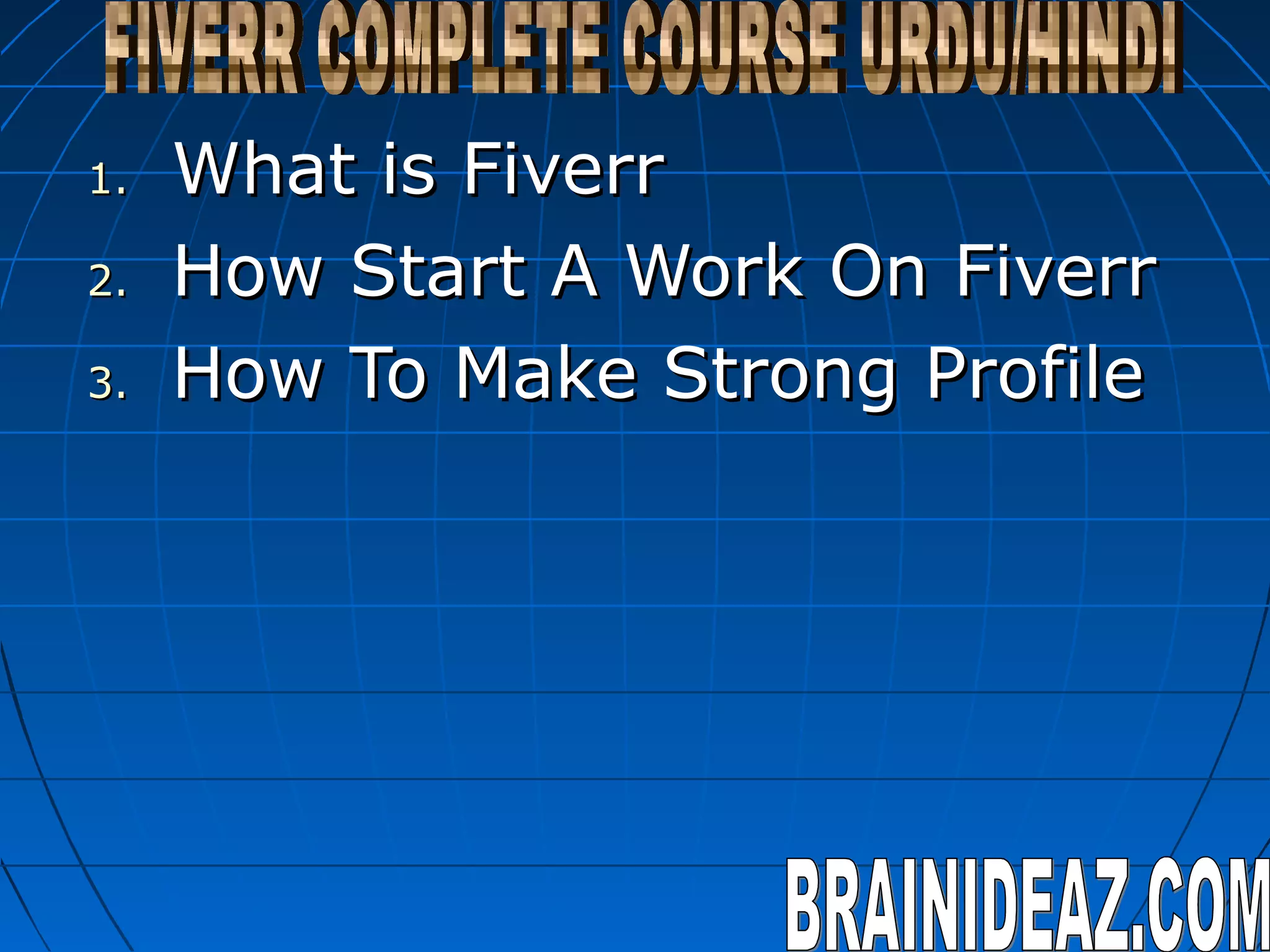 Fiverr work presentation | PPT
