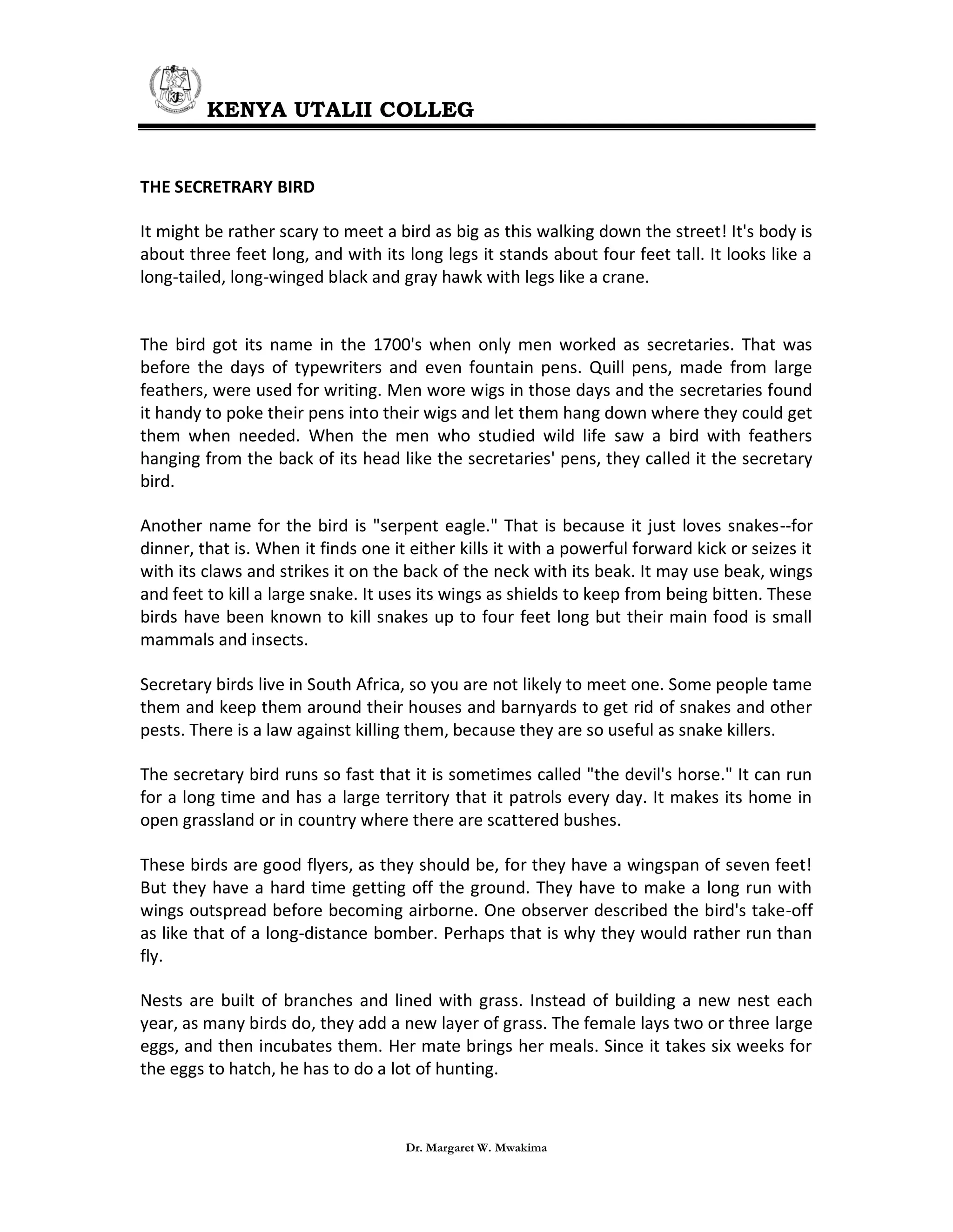 FIVE SECRETARY BIRD.pdf