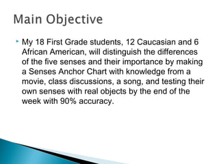 Five senses unit plan | PPT