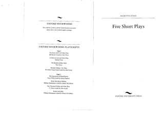 Five short plays | PDF